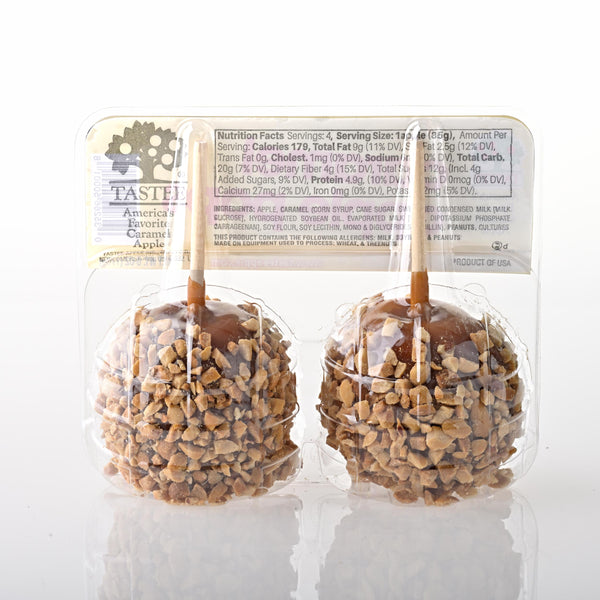 2-Pack Caramel Apple Pop - Caramel w/Nuts - Tastee Apple